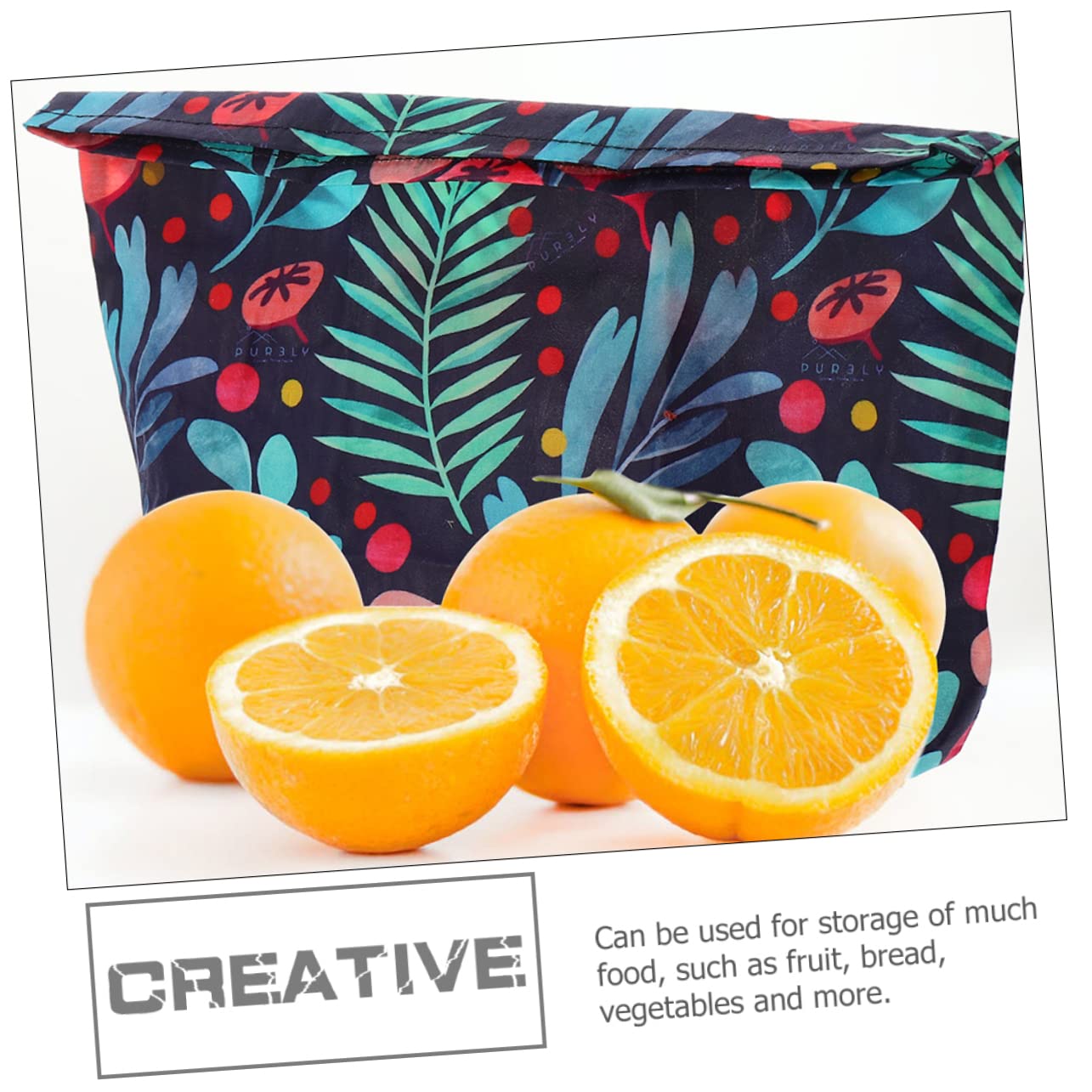 SHOWERORO Reusable Beeswax Food Washable Cotton Produce for Food Storage Beeswax Wrap Container for Fruits Vegetables and Snacks Reusable Beeswax Storage Solution