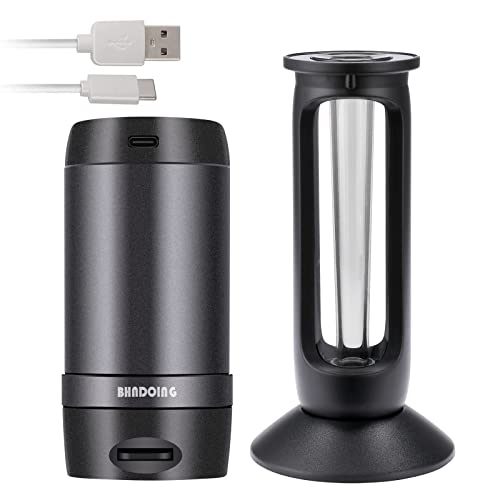 BHNDOING Electric Smart Herb and Spice Grinder, Automatic Smart Grinding and Cone Holder, Grinding Fill Integrated, 500mAh, USB Rechargeable