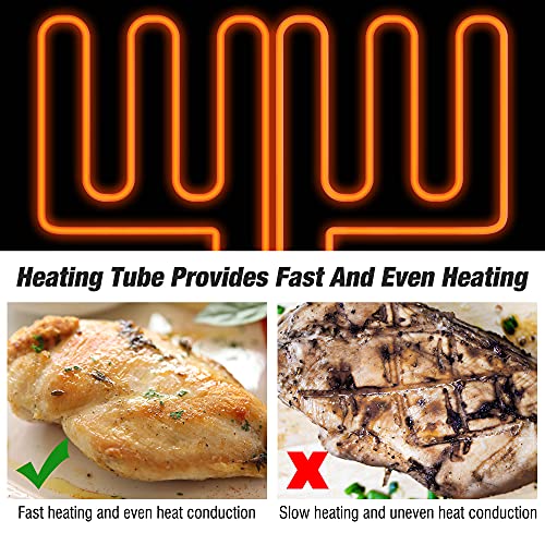 Yescom 2500W 24" Electric Countertop Griddle Flat Top Commercial Restaurant BBQ Grill
