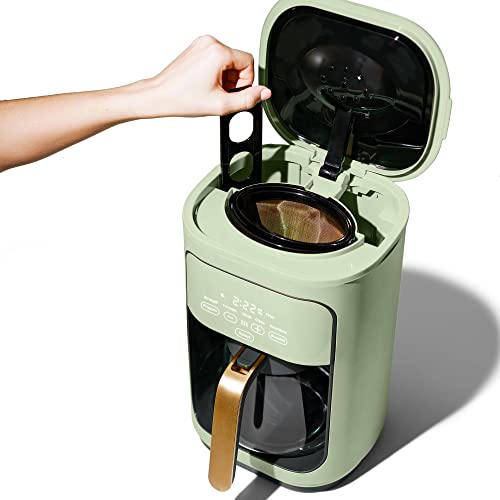 CYLEXO 14 Cup Programmable Coffee Machine,1200-Watt System Brews Extra Hot Coffee,White Icing by Drew Barrymore,Sage Green ( Size : One Size )