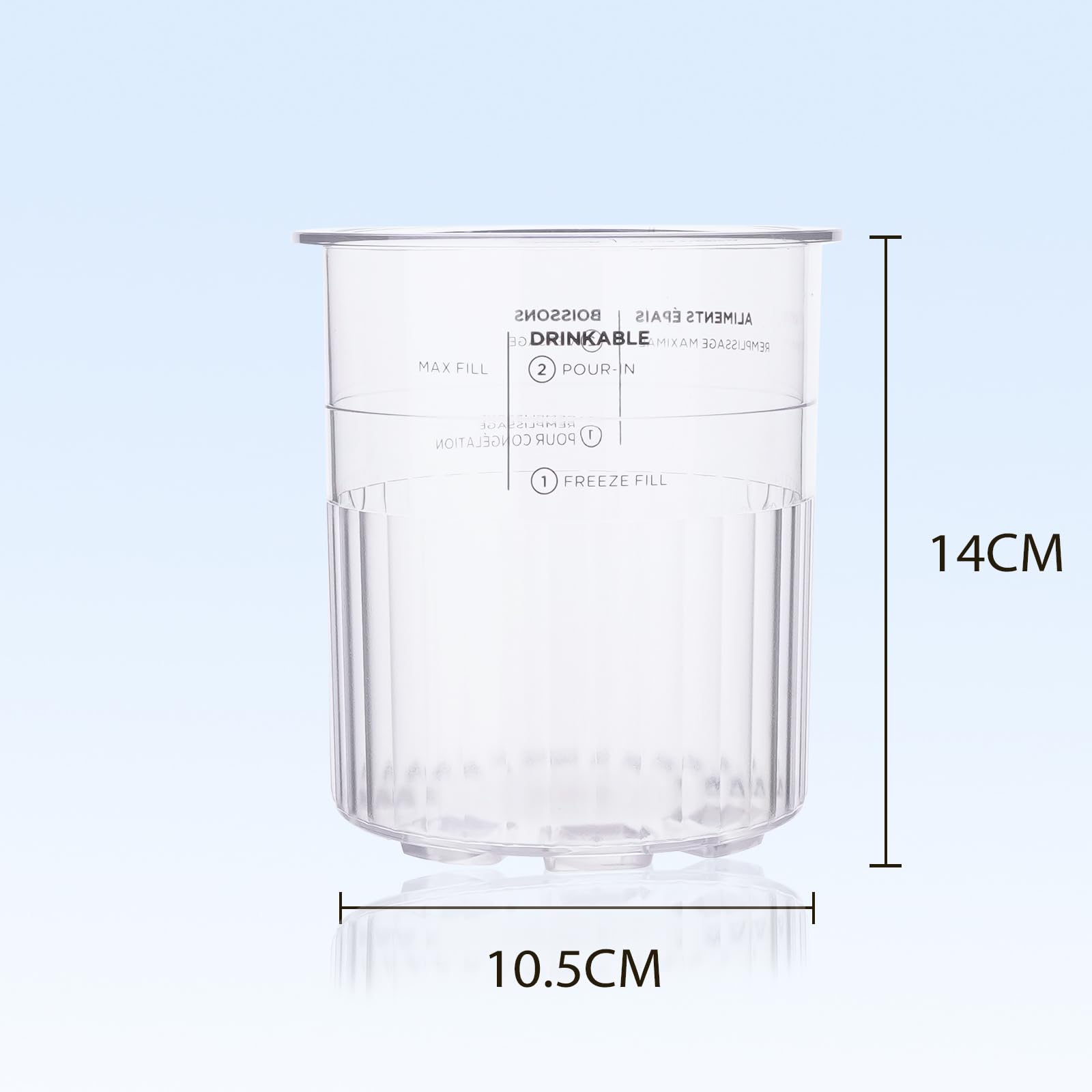 YUTENG 24 oz. Extra Pint | Containers Replacement for Ninja Creami Deluxe 11-in-1 XL Pints and Lids - 4 Pack, Compatible with Ninja Creami NC500, NC501 Series Ice Cream Maker, Dishwasher Safe