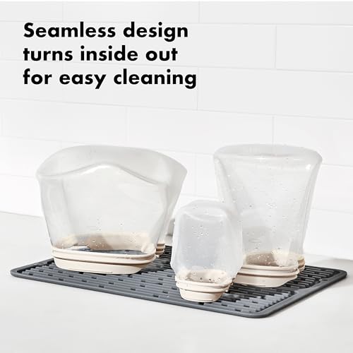 OXO Good Grips Silicone Reusable Bag β Stand-Up Snack (12 oz) β Oat