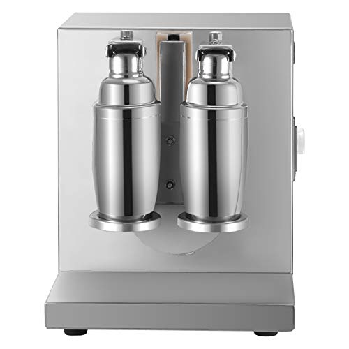Happybuy Milk Tea Shaker Double Frame Milk Tea Shaking Machine 400r per Minute Stainless Steel Auto Tea Milk Making Machine for Boba Milk Tea