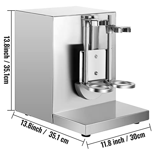 Happybuy Milk Tea Shaker Double Frame Milk Tea Shaking Machine 400r per Minute Stainless Steel Auto Tea Milk Making Machine for Boba Milk Tea