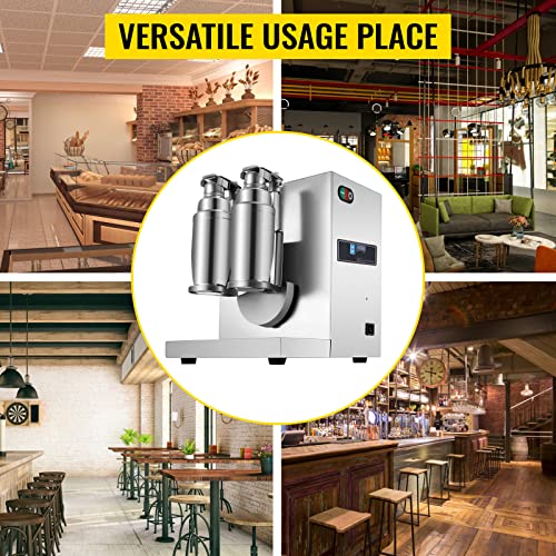 Happybuy Milk Tea Shaker Double Frame Milk Tea Shaking Machine 400r per Minute Stainless Steel Auto Tea Milk Making Machine for Boba Milk Tea