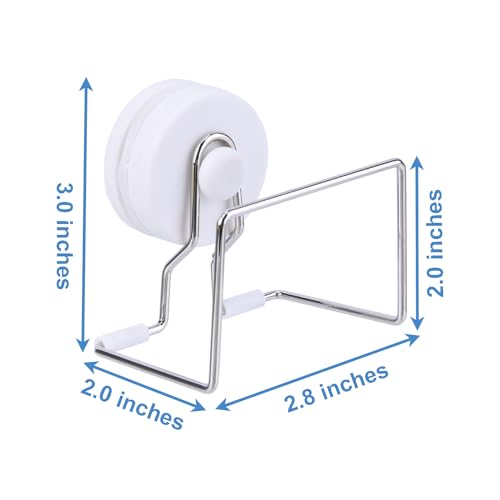 Magnetic Kitchen Sponge Holder for Stainless Steel Sink, Rubber Covered Strong Magnets, SUS 304 Stainless Steel Dish Sponge Holder, White Pack of 1