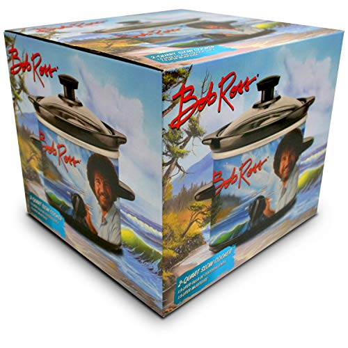Uncanny Brands Bob Ross 2 Quart Slow Cooker- Happy Little Tree Appliance