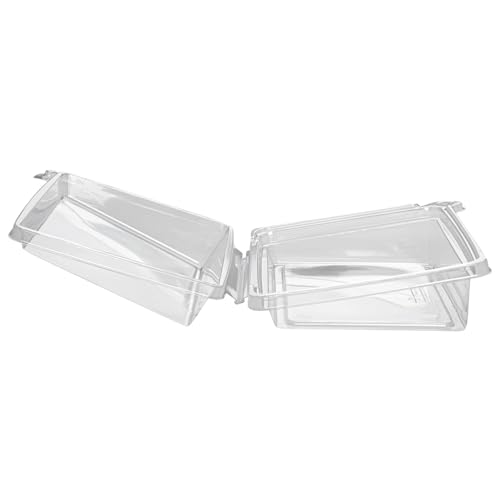 Restaurantware Tamper Tek 6.8 x 5.7 x 1.7 Inch Rectangle Take Out Containers 100 Durable Sandwich To-Go Containers - Tamper-Evident Freezable Clear Plastic Sandwich Containers With Hinged Lids