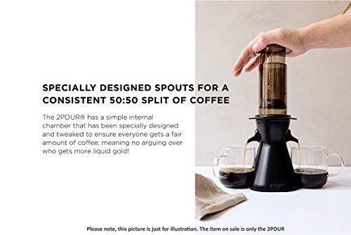 2POUR® The New Dual Press Accessory Compatible With The Aeropress® Coffee Maker, Delter Coffee Press or Pourover.