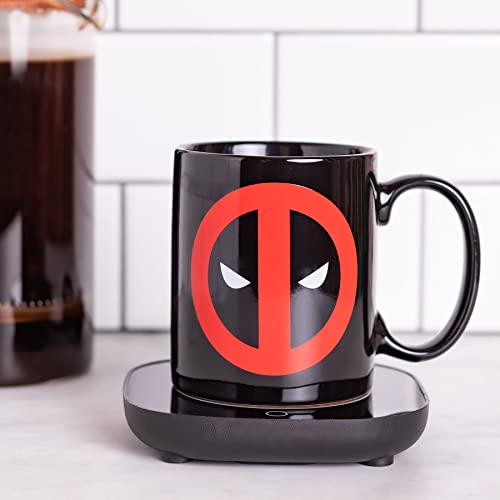Uncanny Brands Marvel Deadpool Mug Warmer with Mug β Keeps Your Favorite Beverage Warm - Auto Shut On/Off
