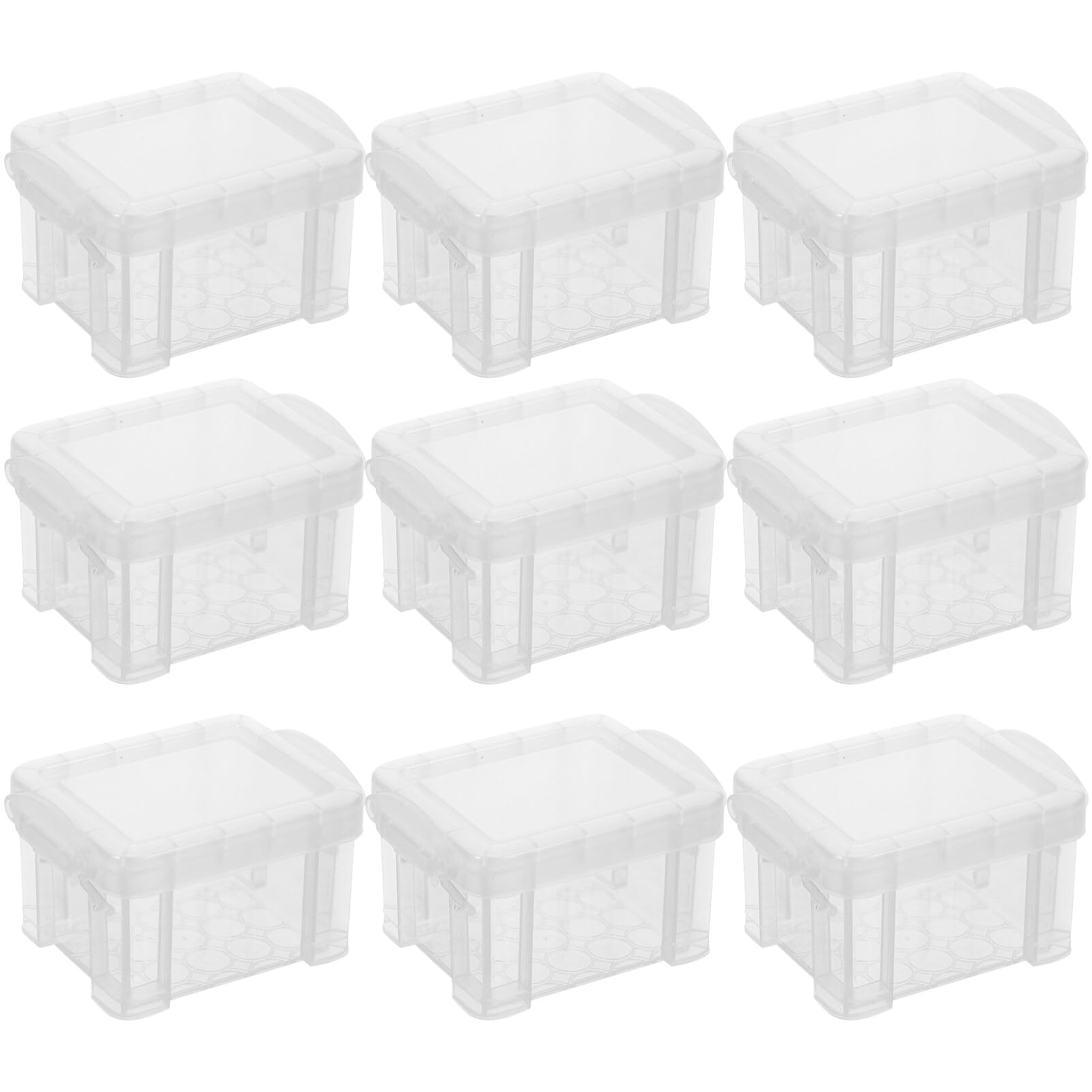 COHEALI Mini Rectangular Storage Containers 10pcs Reusable Small Plastic Storage Box Condiment Containers with Lids for Baby Food Snacks Sauces Candy Small Items Craft Projects