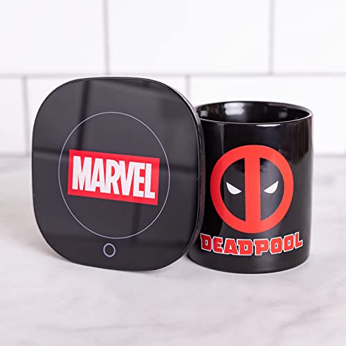 Uncanny Brands Marvel Deadpool Mug Warmer with Mug β Keeps Your Favorite Beverage Warm - Auto Shut On/Off
