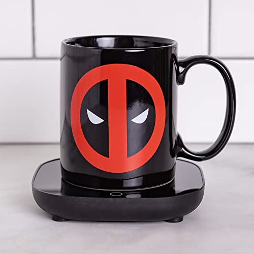 Uncanny Brands Marvel Deadpool Mug Warmer with Mug β Keeps Your Favorite Beverage Warm - Auto Shut On/Off