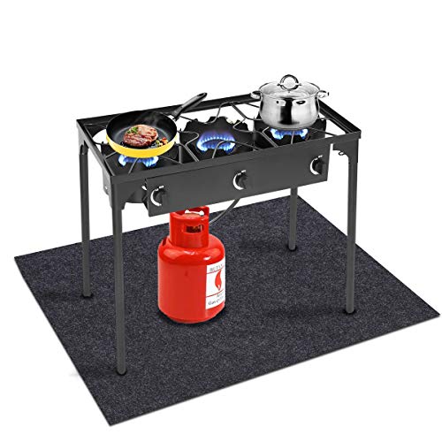 Turkey Fryer Mat,for Floor Surface/Absorbent mat Lightweight Washable Floor Mat to Protect Decks and Patios from Grease Splatter,Against Damage and Oil Stains or Grease Spills,Back Non-Slip (36”×50“)