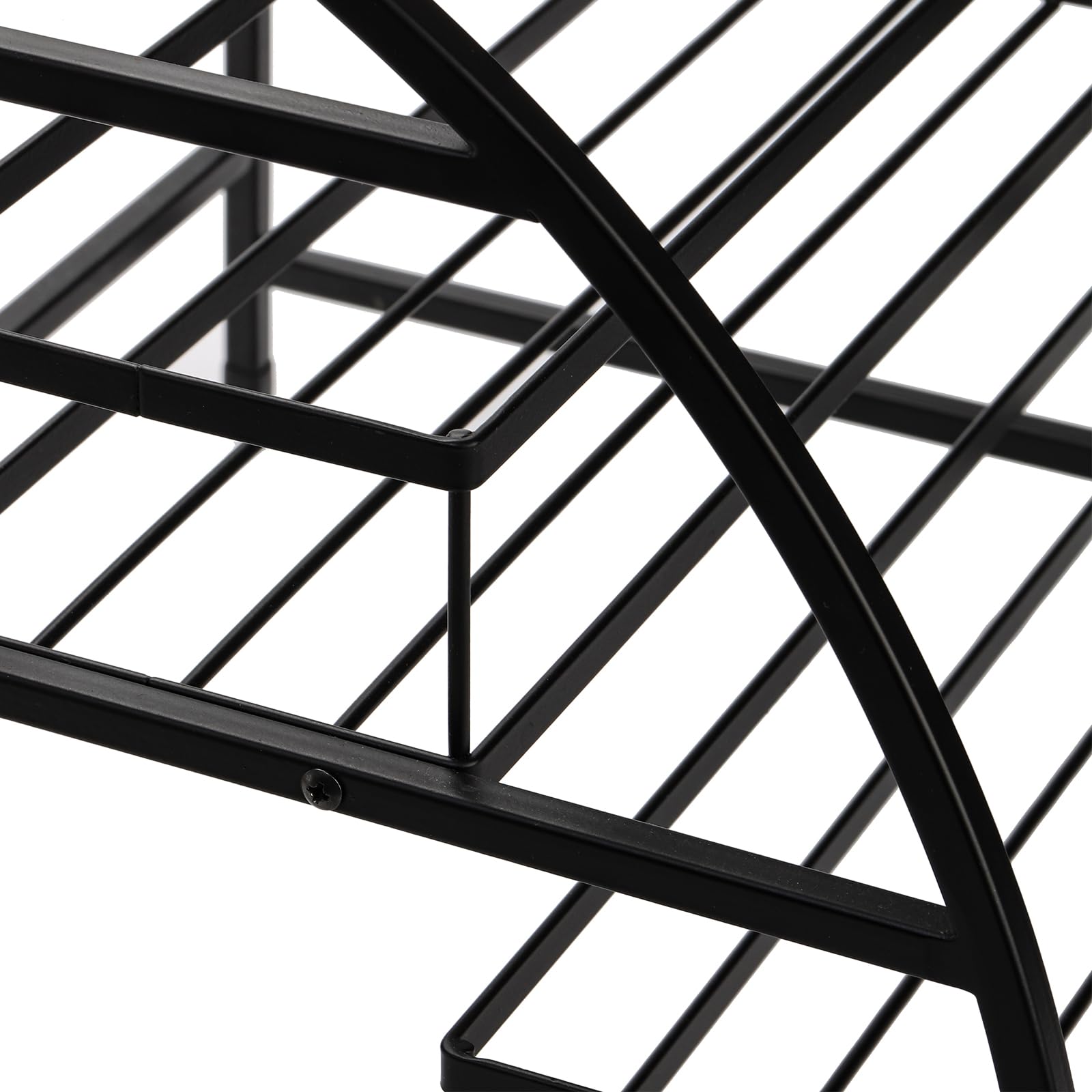 SOUJOY Coffee Syrup Rack Organizer, 9-12 Bottles Wine Holder Stand, 3-Tier Metal Wire Countertop Storage Rack, Freestanding Shelves for Coffee Bar Station, Kitchen, Syrup Wine Dressing Cocktail