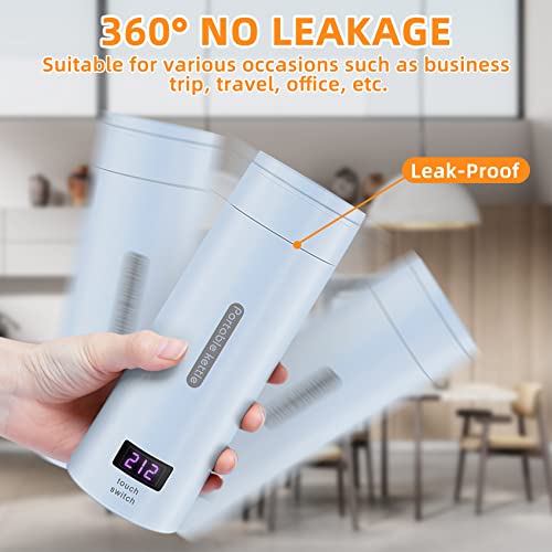 GearRoot Travel Electric Kettle, 380ml Small Portable Electric Tea Kettle Water Boiler, Fast Boil and Auto Shut Off Hot Water Kettle, 4 Temperature Mode …