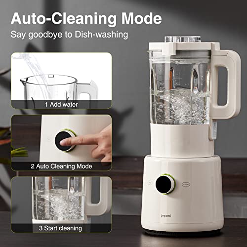 joyami Professional Compact Smoothie Food Processing Blender 1000W Smart Electric Hot & Cold Drinks with Self-cleaning 54 Oz for Crushing Ice, Soy Milk, Fresh Juice