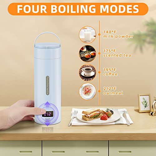 GearRoot Travel Electric Kettle, 380ml Small Portable Electric Tea Kettle Water Boiler, Fast Boil and Auto Shut Off Hot Water Kettle, 4 Temperature Mode …