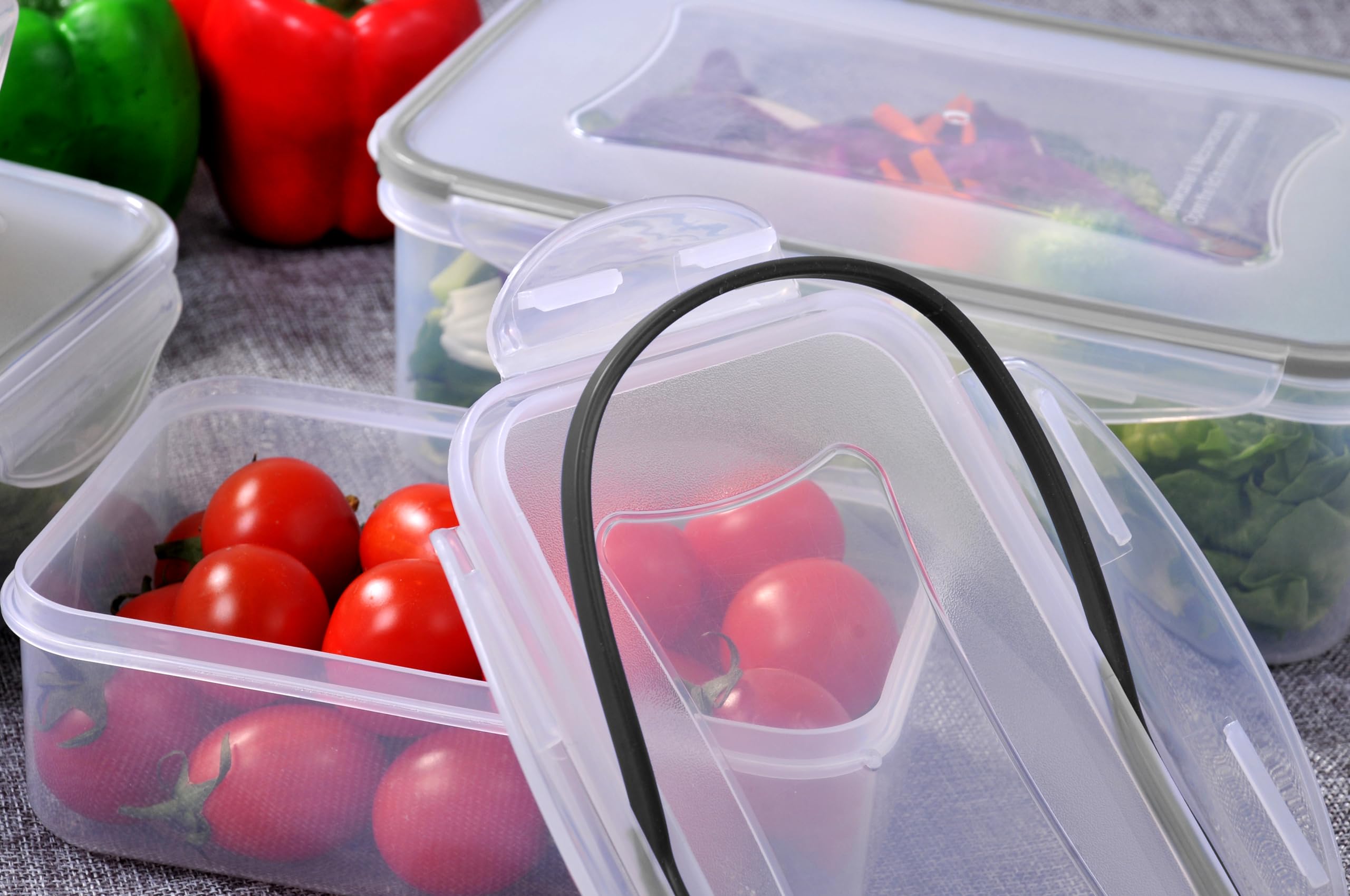 MTR Set of 3 Value Pack Food Storage Containers Vented Hole & Vacuum Pump BPA Free Kitchen Storage Dishwasher Safe Microwave Safe Freezer Safe Airtight Silicone Containers Leakproof & Reusable (3)