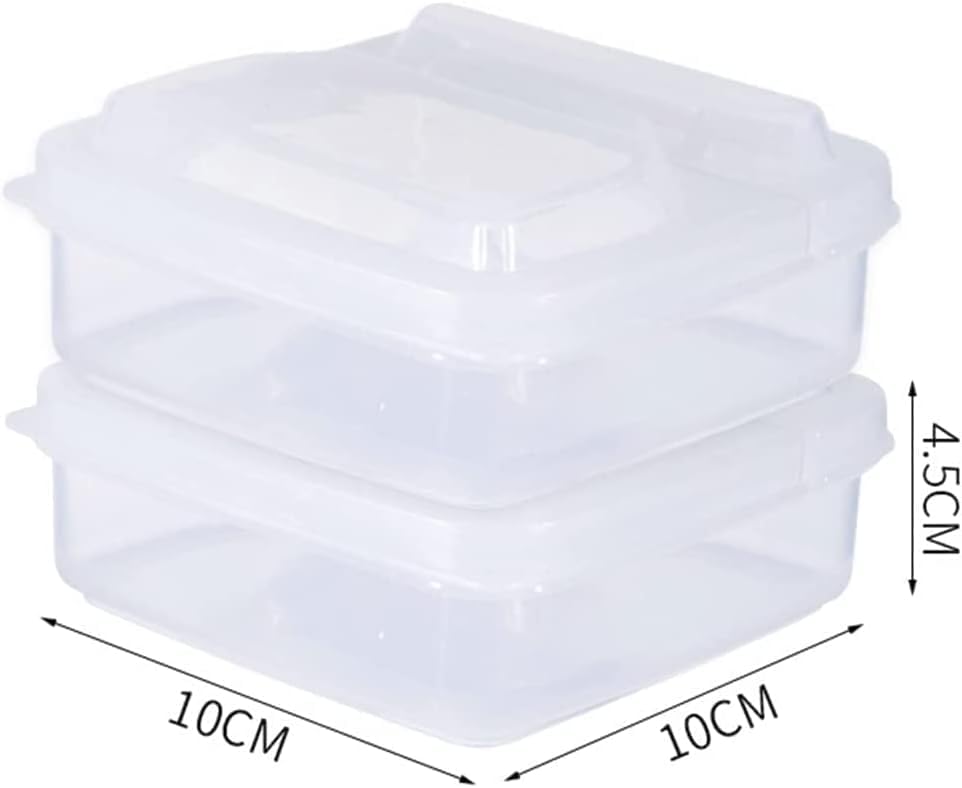 2PCS Sliced Cheese Container for Fridge with Flip Lid,Butter Block Cheese Slice Storage Box,Portable Leakproof Clear Flip Top Storage Box,Vegetable and Fruit Fresh-Keeping Box Food Container Sets