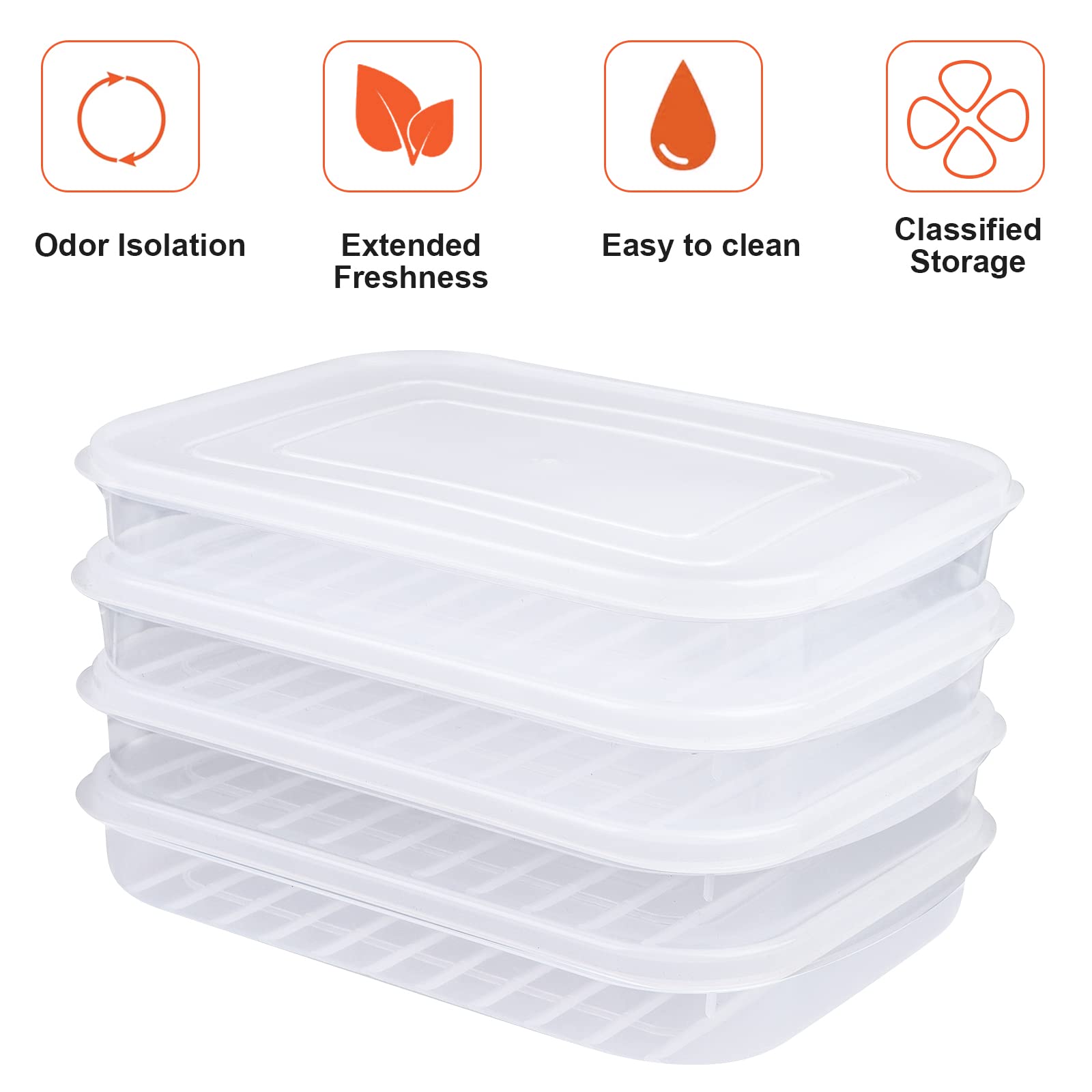 4 Packs Bacon Keeper with 2 Pcs Buffet Serving Tongs for Refrigerator Deli Meat Container for Fridge with Lids Airtight Cold Cuts Storage Containers for Fridge Food