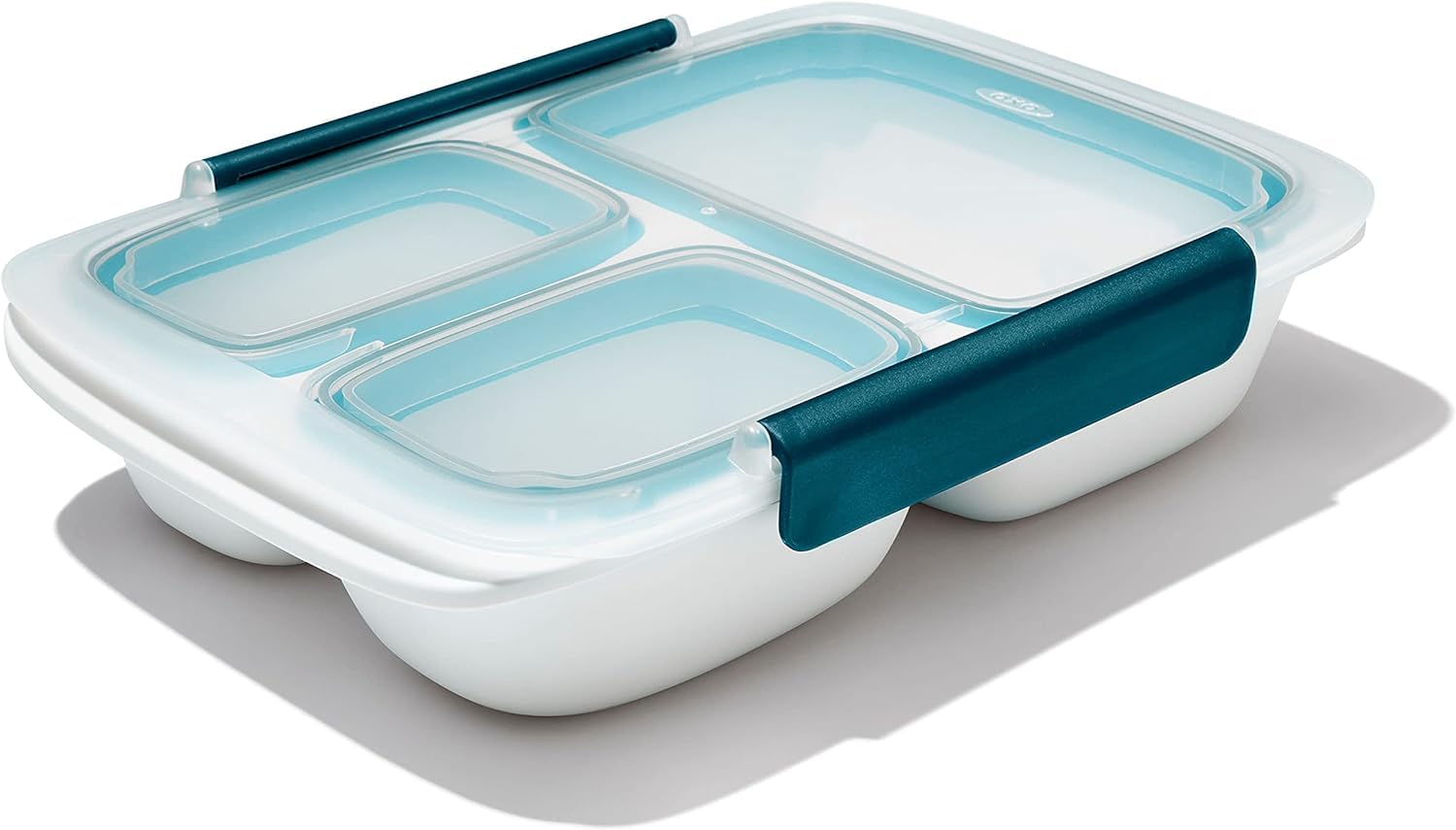 OXO Good Grips Prep & Go Divided Container 4.1 Cups/1 L - Leakproof Food Storage, Pack of 4