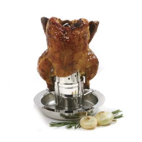 Norpro 265 Stainless Steel Vertical Roaster with Infuser, 8.5 inches, Silver