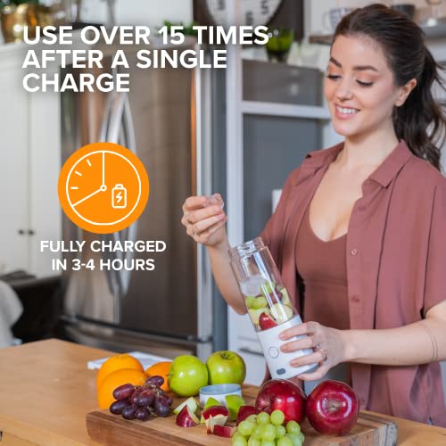 Kore ClubCrush Portable Blender - 13.5 fl oz USB-Rechargeable Travel Blender for Shakes and Smoothies | 5000mAh Battery Included