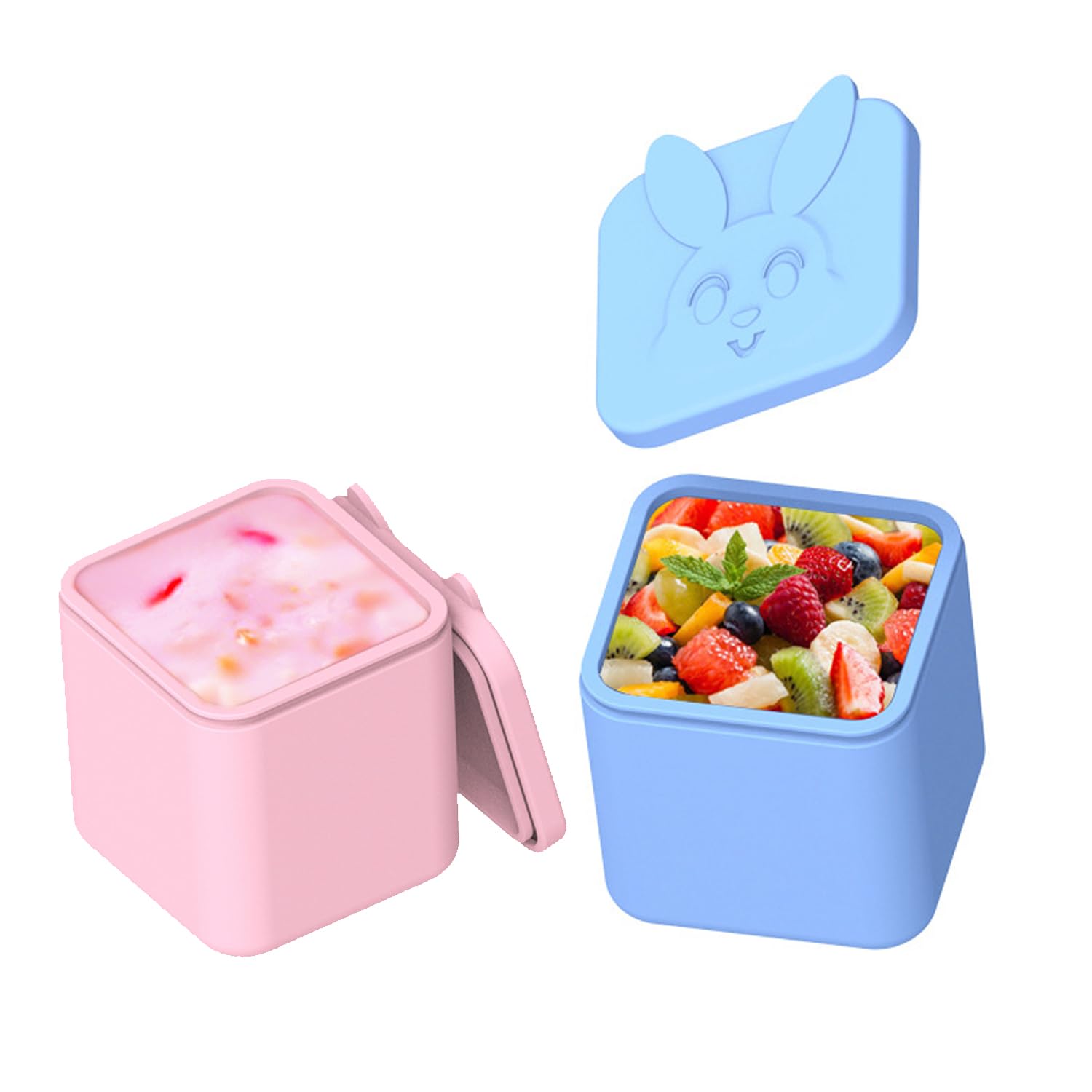 2PCS Dip Containers, Containers Compatible with Most Bento Lunch Box, 4oz Silicone Salad Dressing Container Dipping Sauce Container Dipping Sauce Cups with Lids for School Lunch Picnic Travel