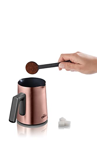 Arzum Okka Automatic Turkish Coffee and Hot Beverage Maker, Velvetiser, 120V, Black/Copper (OK0012-RUL)