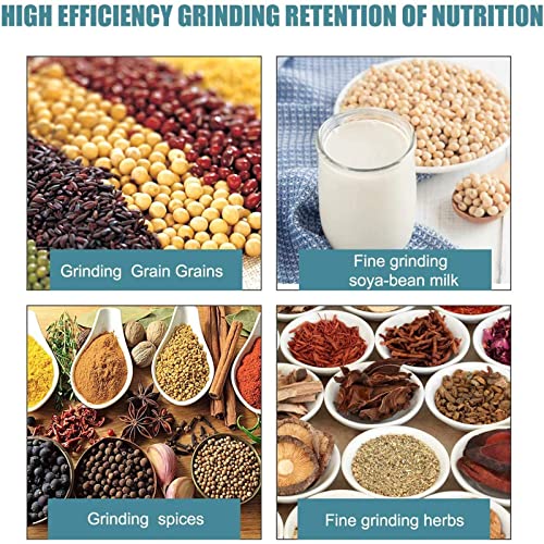 Electric Grain Mill, 3000W 110V Heavy Duty Mill Grinder Heavy Duty Grain Grinder Commercial Electric Feed Mill Dry Cereals Grinder Corn Grain Coffee Wheat Feed Machine With Funnel