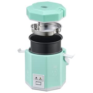 CMCNCBC Mini Rice Cooker, Electric Lunch Box, Travel Rice Cooker Small, Portable Rice Cooker, Removable Non-stick Pot, Keep Warm Function, Suitable For 1-2 People - For Cooking Soup, Rice, Stews, Grains & Oatmeal