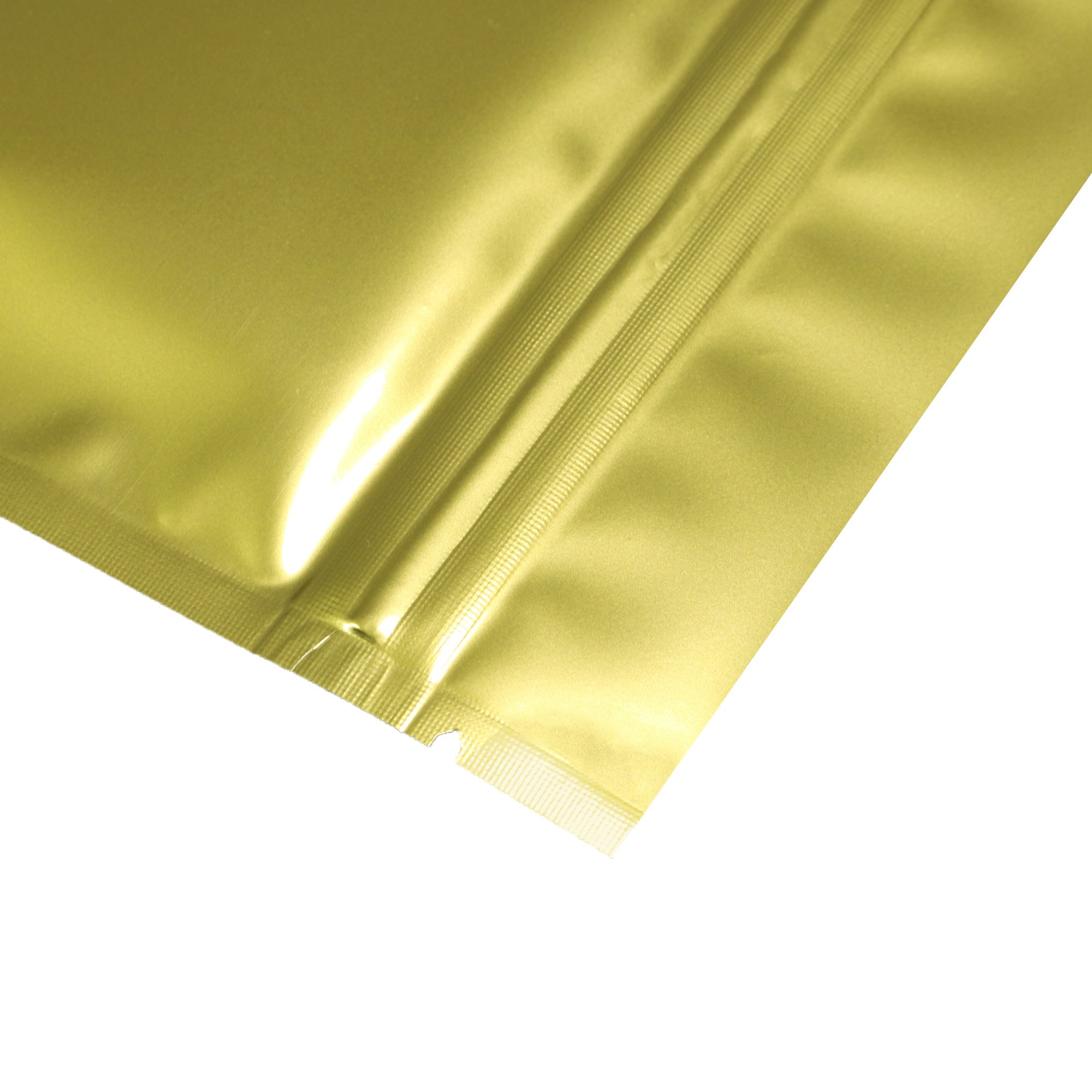QQ Studio 100pcs Double-Sided Glossy Metallic Mylar Flat Packaging QuickQlick™ Bags (5.5" x 7.9", Glossy Gold)