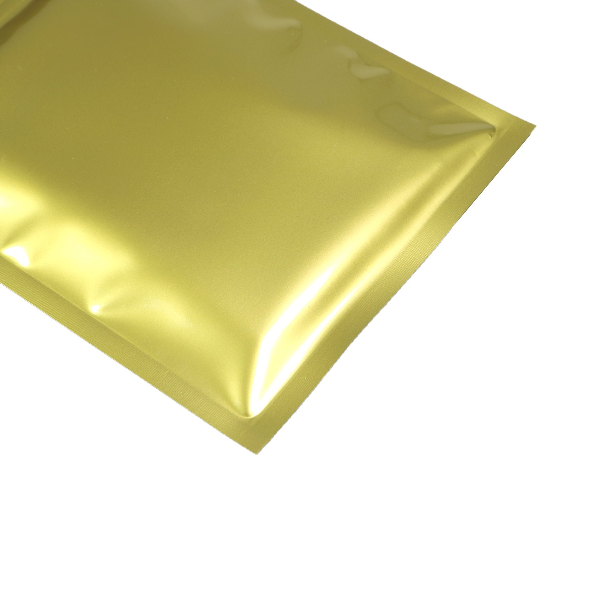 QQ Studio 100pcs Double-Sided Glossy Metallic Mylar Flat Packaging QuickQlick™ Bags (5.5" x 7.9", Glossy Gold)