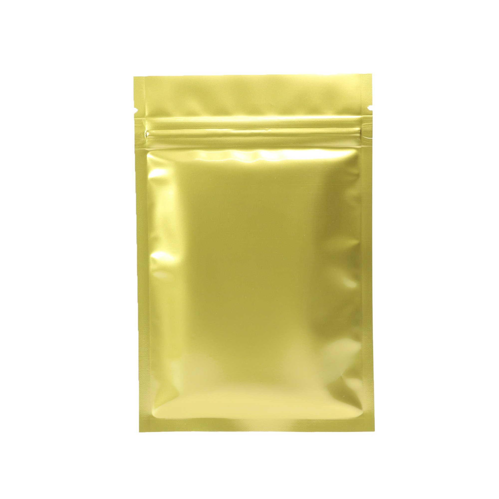 QQ Studio 100pcs Double-Sided Glossy Metallic Mylar Flat Packaging QuickQlick™ Bags (5.5" x 7.9", Glossy Gold)