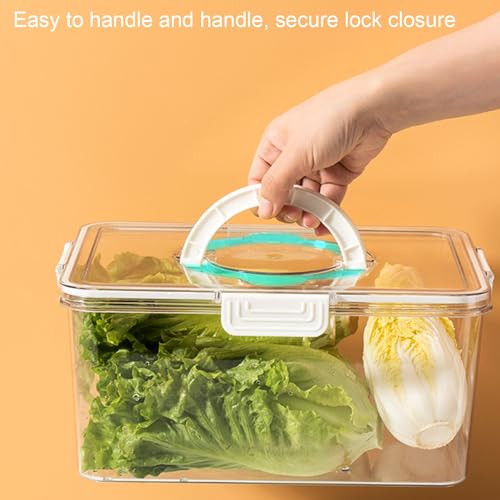 Quincry Fridge Organizer with Lids,Stackable Refrigerator Organizer Bins, Removable Containers for Food and Storage,For Fruit,Refrigerator Tissue,Vegetables,Food And Beverages (4 Compartments-White)