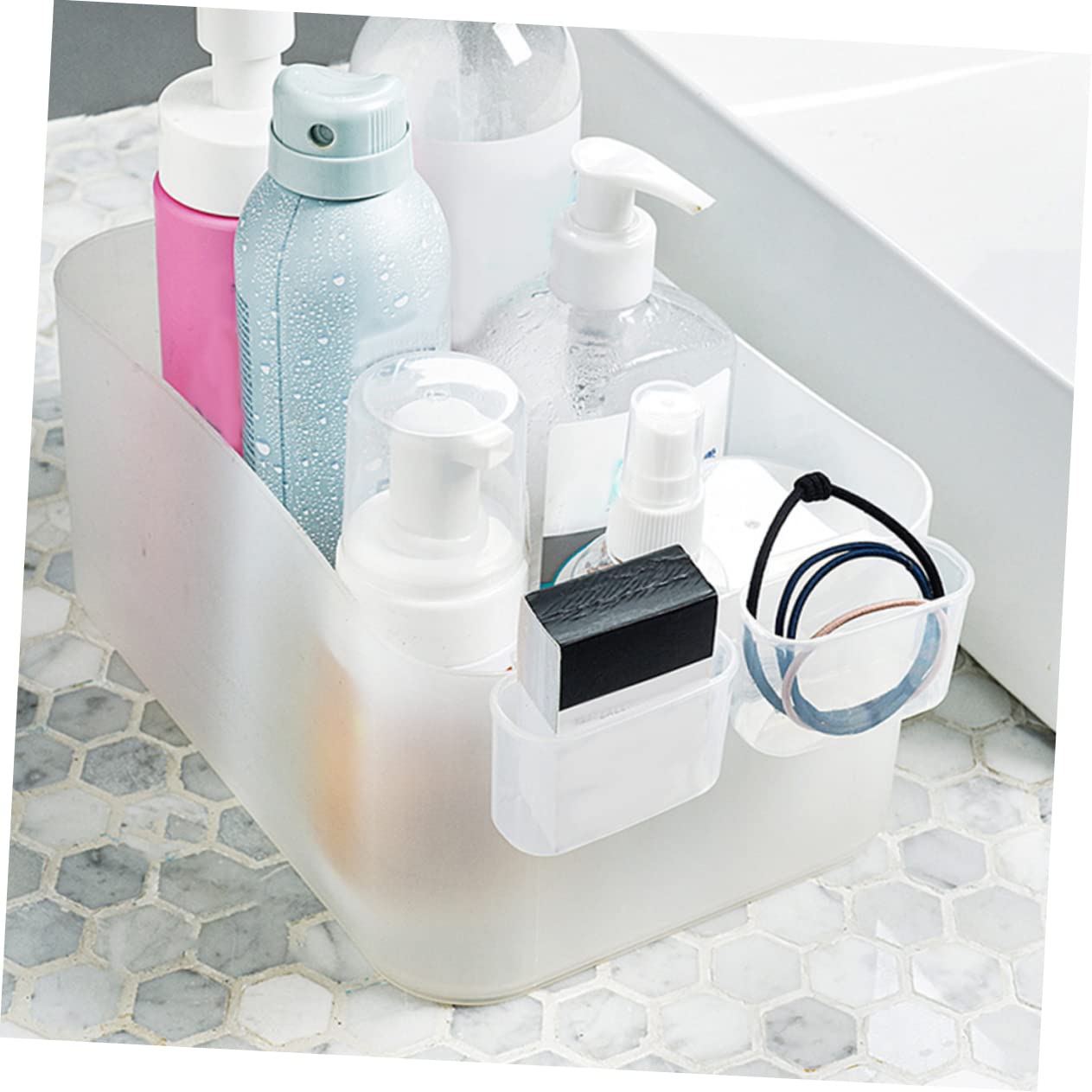 FUNOMOCYA 6Pcs Refrigerator Side Box Clip Storage Containers Small Hanging Sauce Organizer for Fridge Space Saving Fridge Bins for Condiments Kitchen Organizer