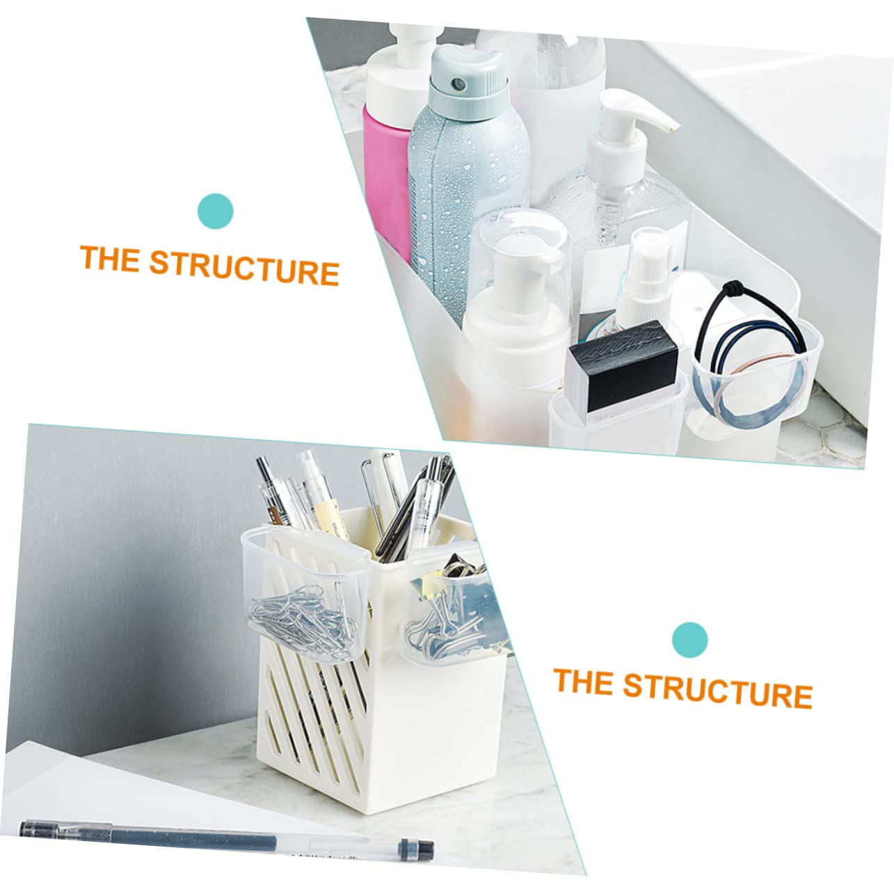 FUNOMOCYA 6Pcs Refrigerator Side Box Clip Storage Containers Small Hanging Sauce Organizer for Fridge Space Saving Fridge Bins for Condiments Kitchen Organizer