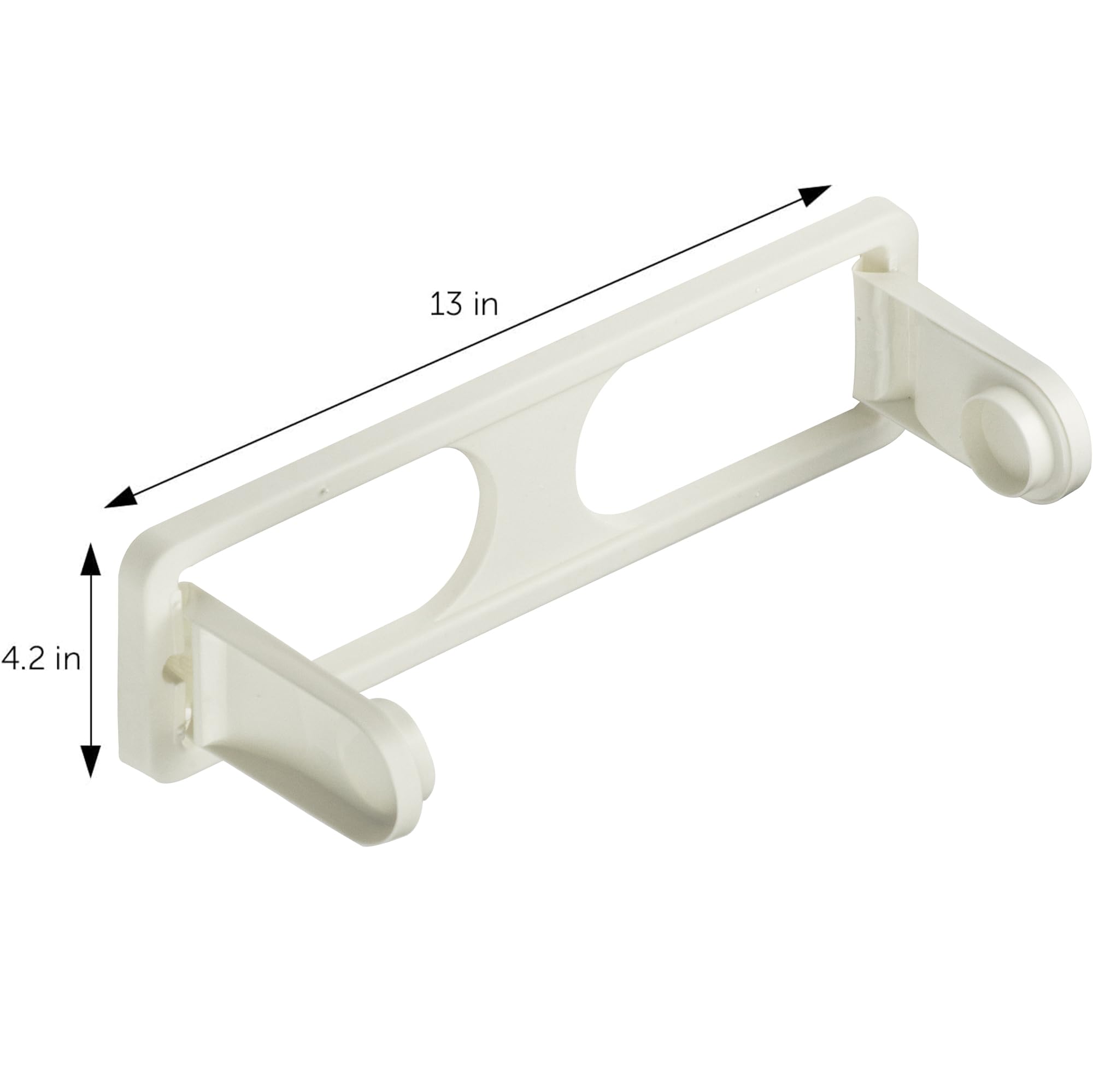 DecorRack Wall Mount Paper Towel Holder for Kitchen and Bath, Flexible Shatterproof -BPA Free- Plastic, Vertical or Horizontal Mount, Under Cabinet Folding Dispenser, Includes 2 Screws, White (1 Pack)