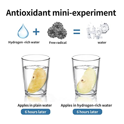 Glass Hydrogen Generator Water Kettle,Hydrogen Rich Water Kettle,Water Ionizer With SPE PEM Technology 1.7L Alkaline Ionizer Generator Electrolysis Generator Hydrogen Content up to 3600 PPB