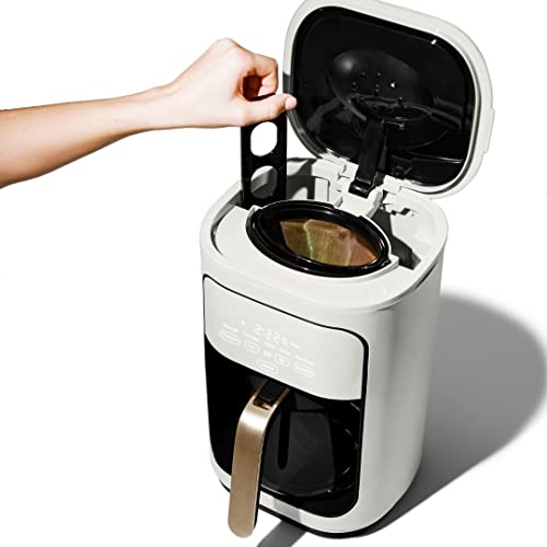 CYLEXO 14 Cup Programmable Coffee Machine,1200-Watt System Brews Extra Hot Coffee,White Icing by Drew Barrymore,White Icing (Size : One Size)
