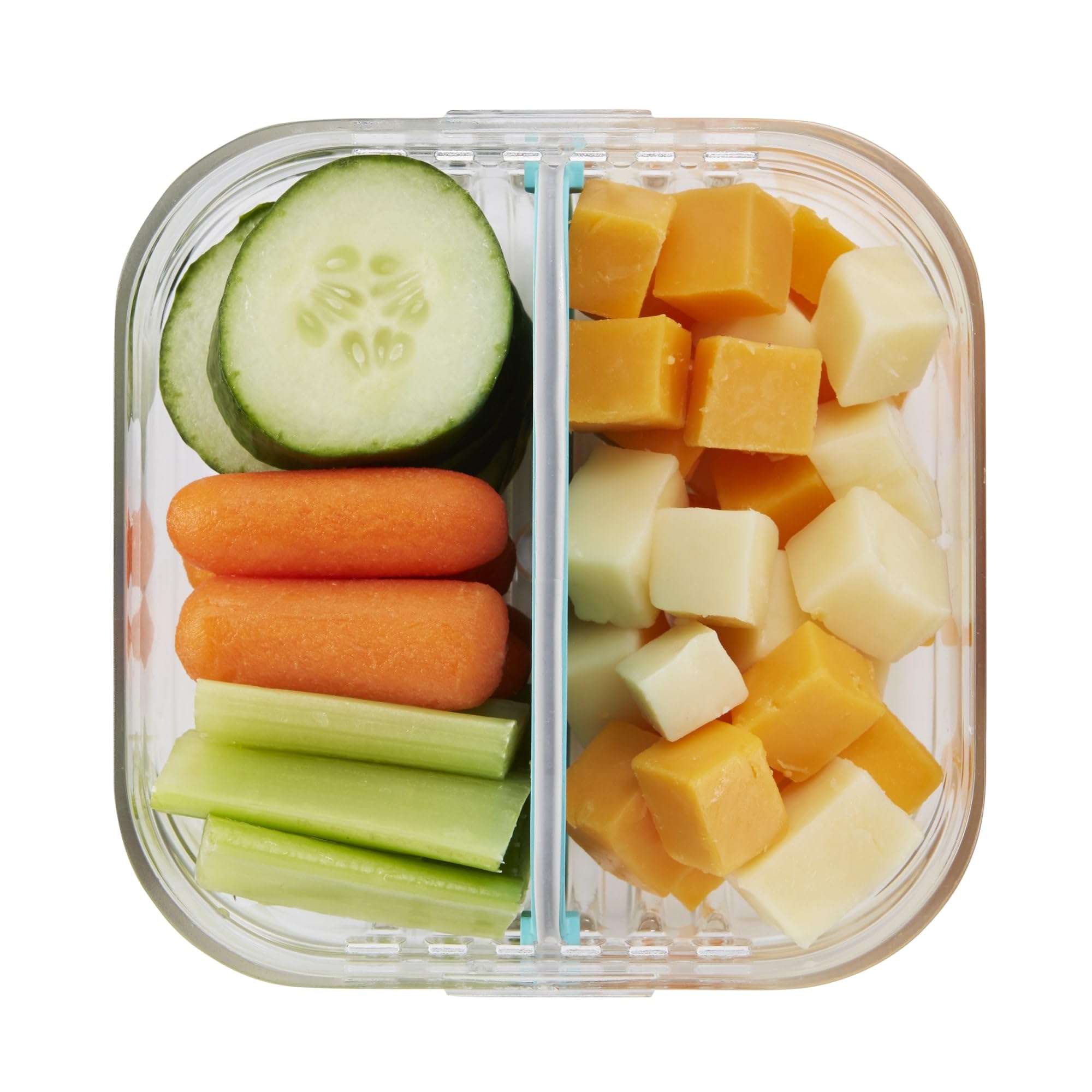 PackIt Mod Snack Food Storage Container, 2-3/4"H x 5"W x 5"D, Clear/Gray