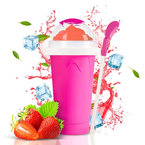 Benlight Slushy Cup | Travel Portable Instant Slushie Maker Cup Double Layer | TIK TOK Quick Frozen Magic Squeeze Cup | Homemade Milk Shake Coca Cola Ice Maker | Slushy Maker Cup for Kids & Family