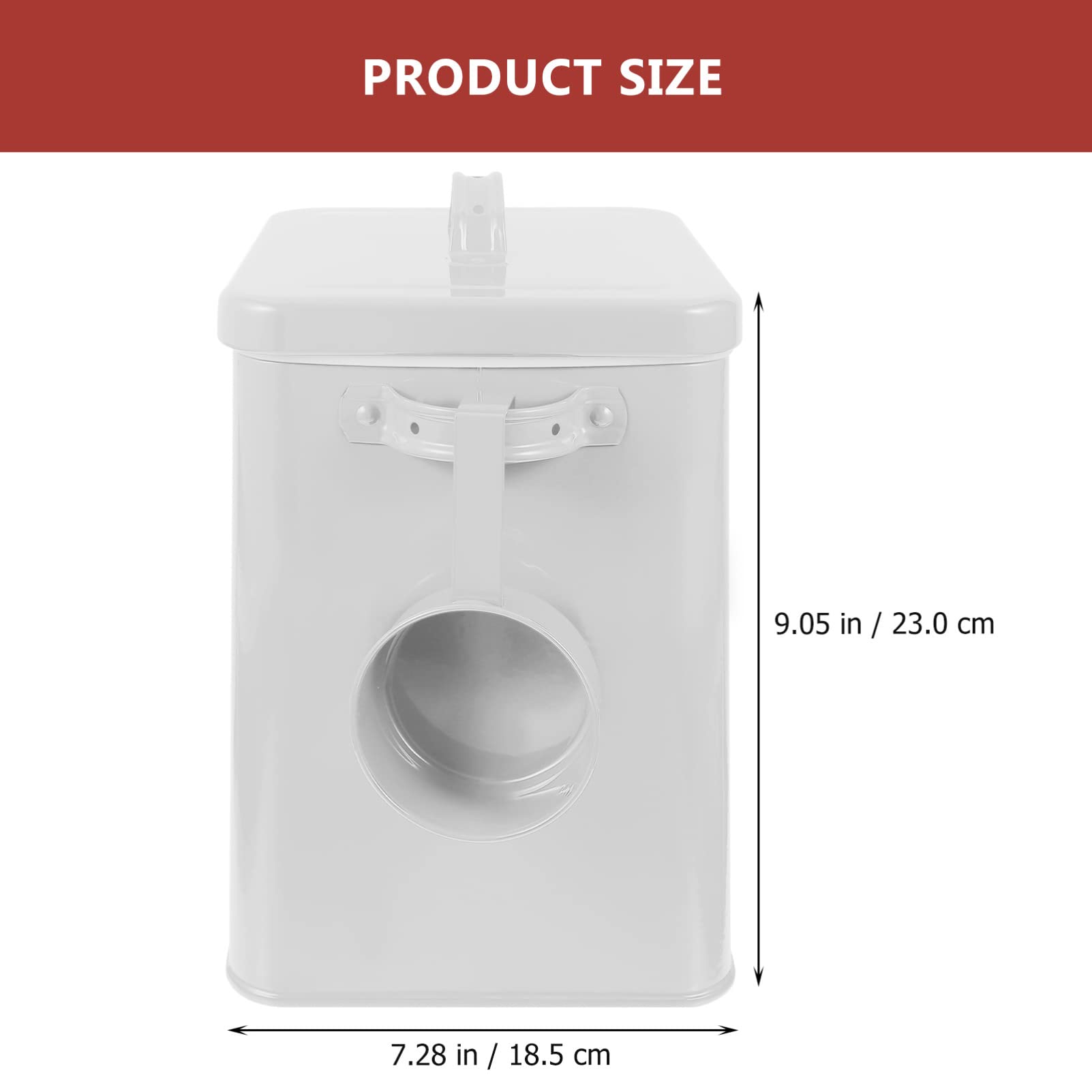 Box Kitchen Storage Bucket Rice Storage Bin Rice Dispenser Powder Soap Containers Storage Container with Lid Sealed Container White Locker Washing Powder Iron