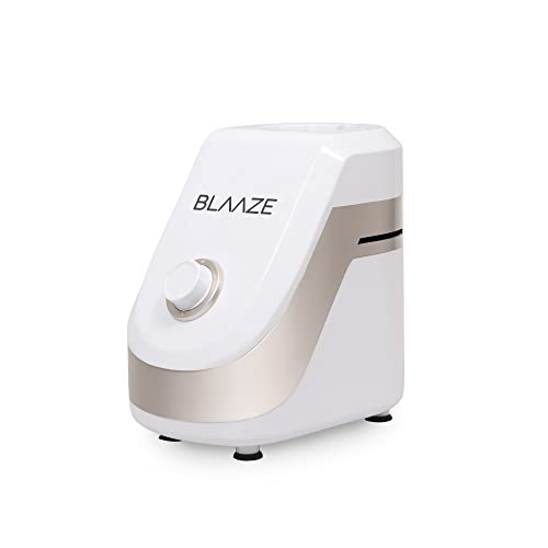 BLAAZE 110V Powerful 800W Mixer Grinder w/ 3 Stainless Steel Jars & Blades Perfect for Dry & Wet Fine Grinding β Dosa batters, Indian Curry Spices Coconut Chutney Grinding Mixing (White Matte Silver)