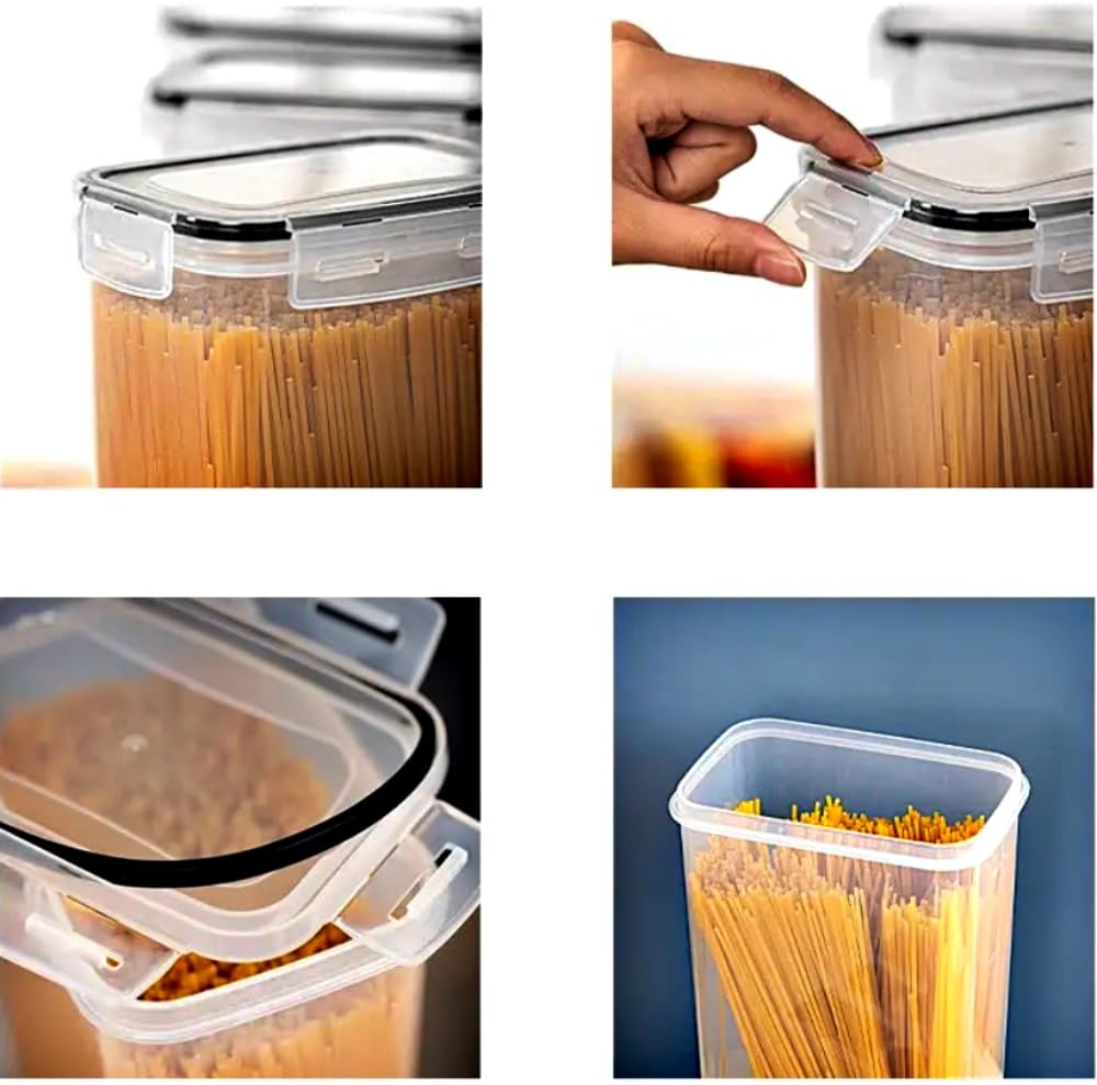 Airtight Kitchen Food Storage Containers with Lids, 24 pcs Organize Your Kitchen and Pantry With Our Canisters for Cereal, Dry Food, Flour and Sugar, BPA Free, Includes 24 Labels
