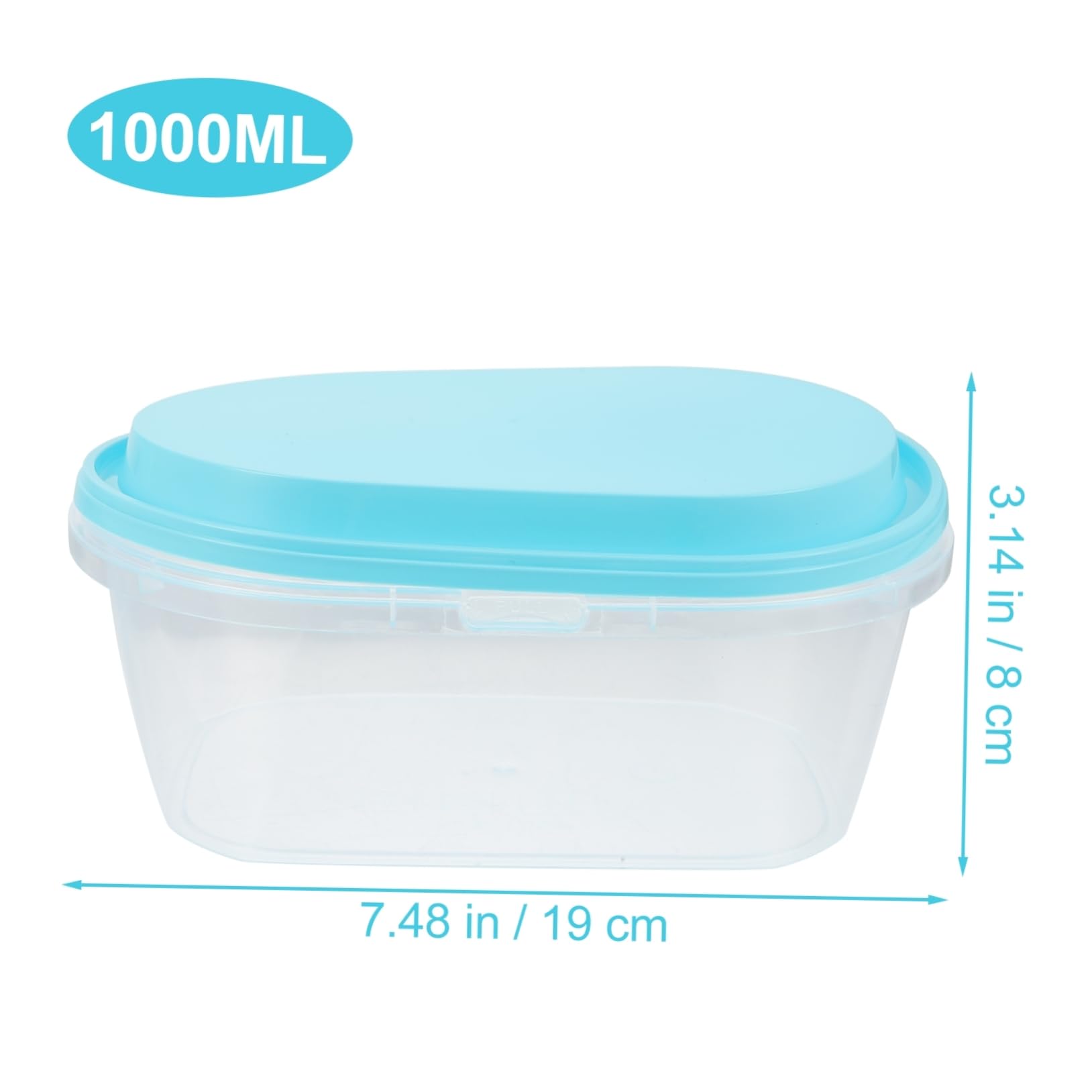 Mikinona 1Set Cake Boxes and Ice Cream Containers Reusable Plastic Ice Cream Tubs for Freezer Storage Ideal for Homemade Ice Cream and Desserts