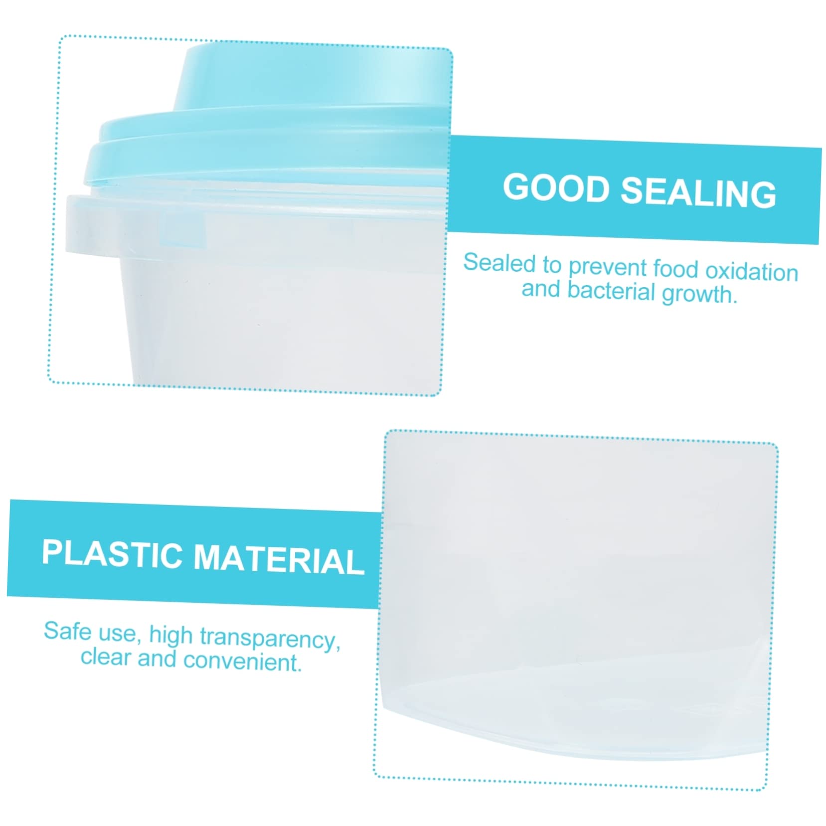 Mikinona 1Set Cake Boxes and Ice Cream Containers Reusable Plastic Ice Cream Tubs for Freezer Storage Ideal for Homemade Ice Cream and Desserts