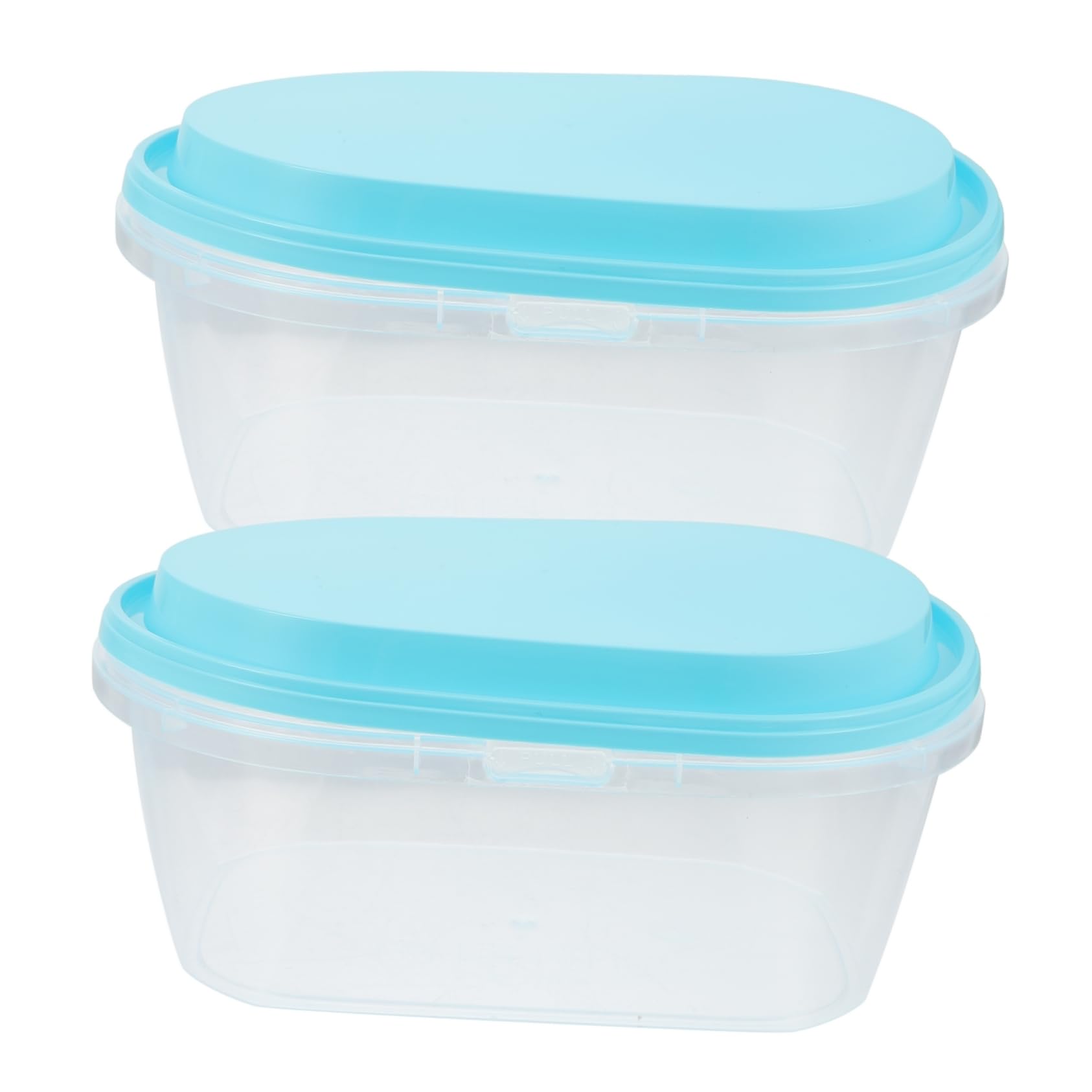 Mikinona 1Set Cake Boxes and Ice Cream Containers Reusable Plastic Ice Cream Tubs for Freezer Storage Ideal for Homemade Ice Cream and Desserts