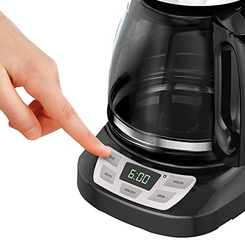 BLACK+DECKER QuickTouch™ Digital Programmable 12-Cup* Coffee Maker, Black, CM1060B-T